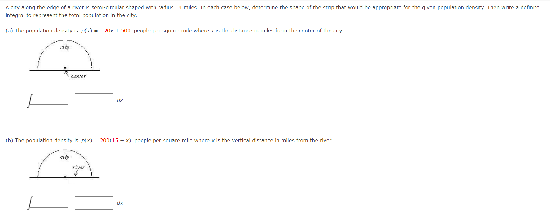 Integral To Represent The Total Population In The Chegg