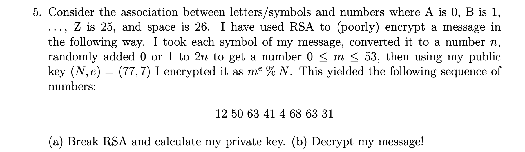 2 ...) 5. Consider the association between | Chegg.com