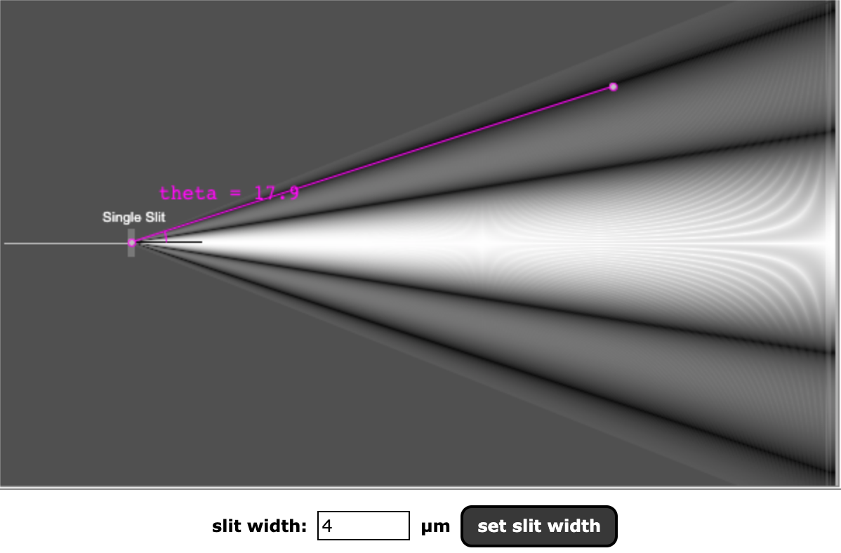 Solved 20. The screen is 495 cm from the slit. Slit width is | Chegg.com