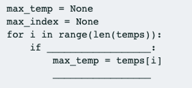 Solved Consider the following code, where temps is a list of | Chegg.com