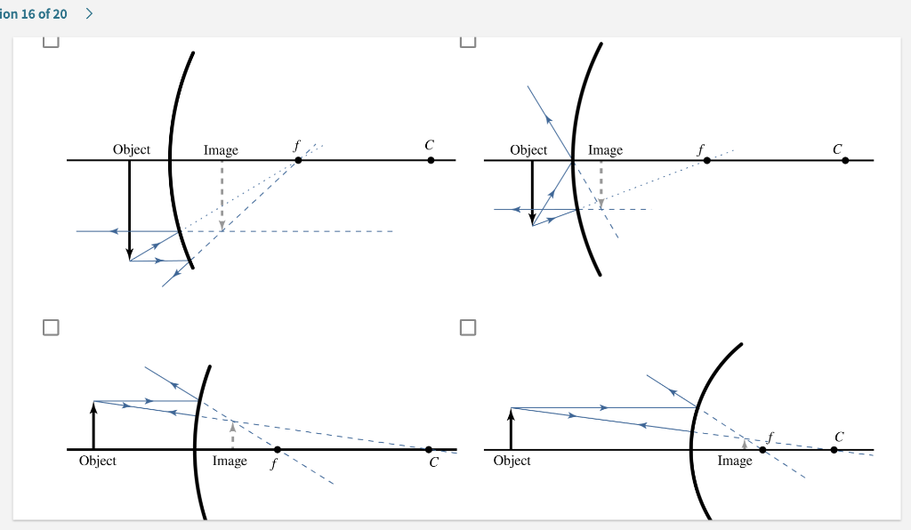 Solved The following ray diagrams represent an object in | Chegg.com
