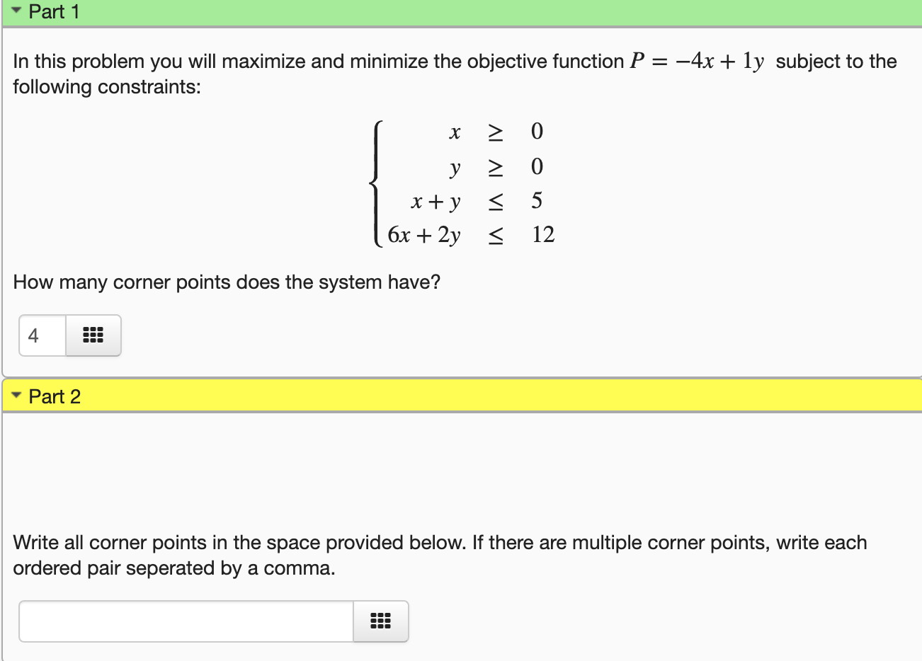 Solved Part 1 In this problem you will maximize and minimize | Chegg.com