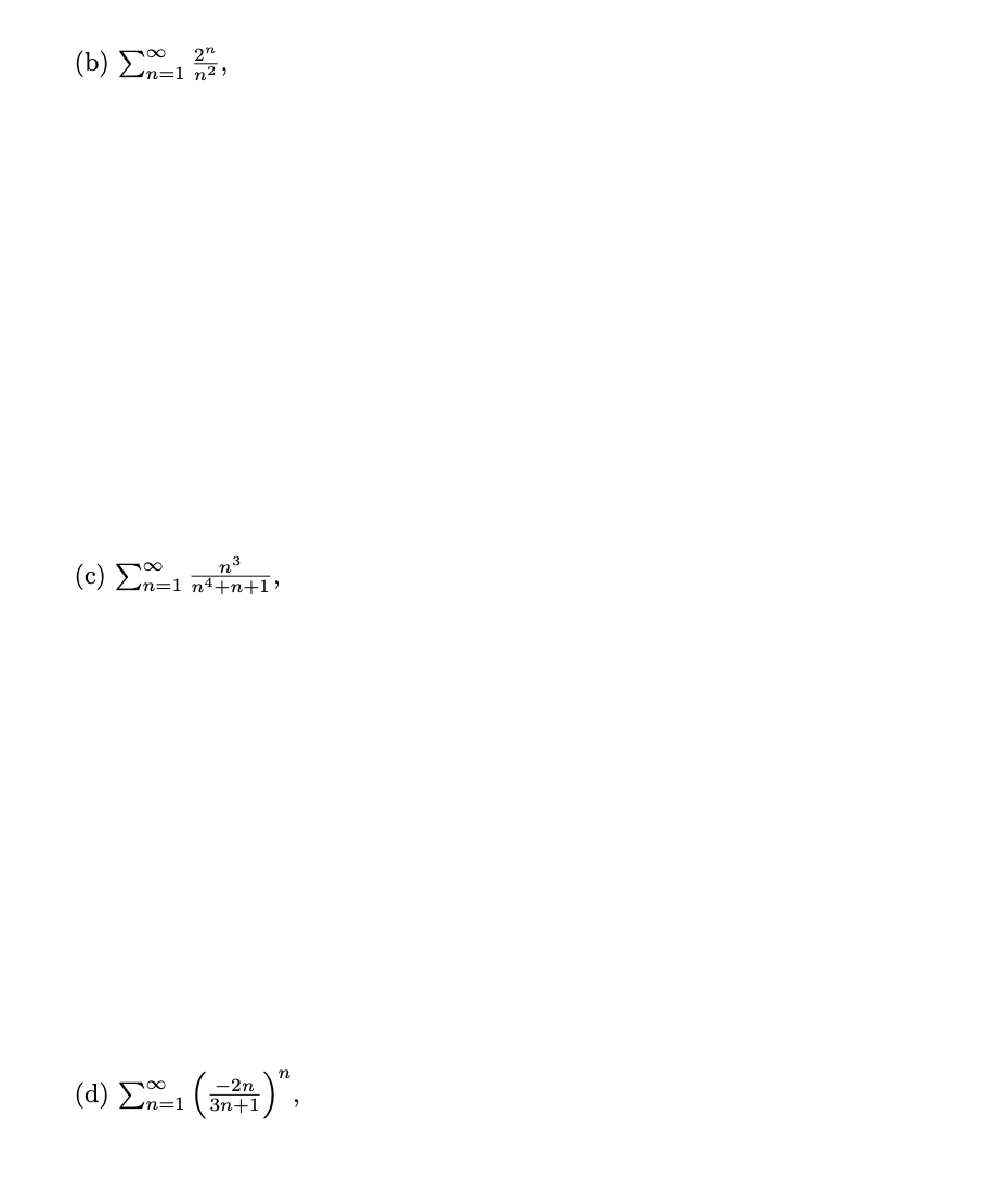 Solved 2. (10 x 4pts) Determine whether the following series | Chegg.com