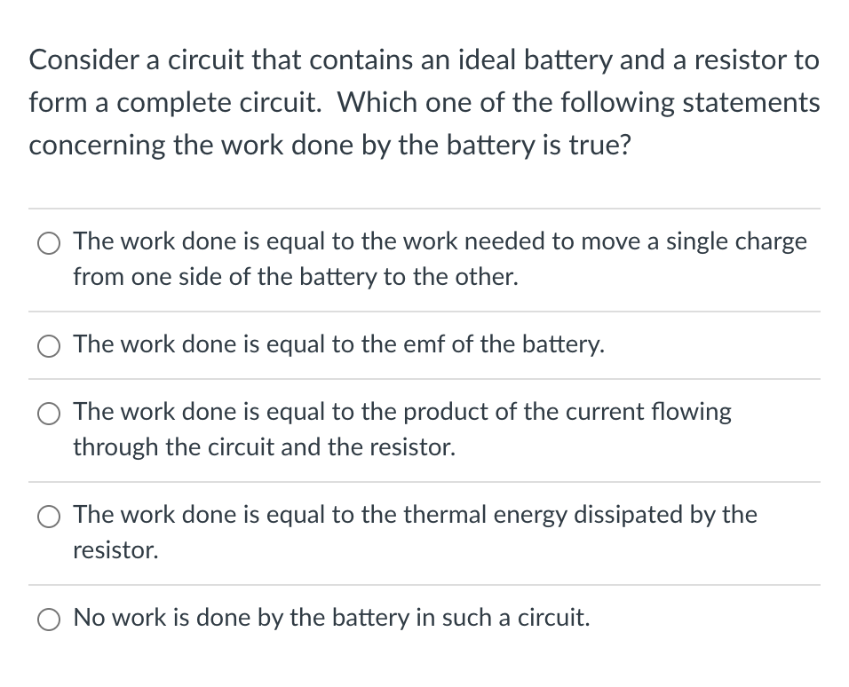 Solved Consider a circuit that contains an ideal battery and | Chegg.com