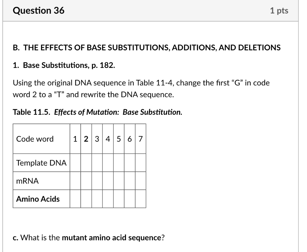 Question 34 1 pts B. THE EFFECTS OF BASE | Chegg.com