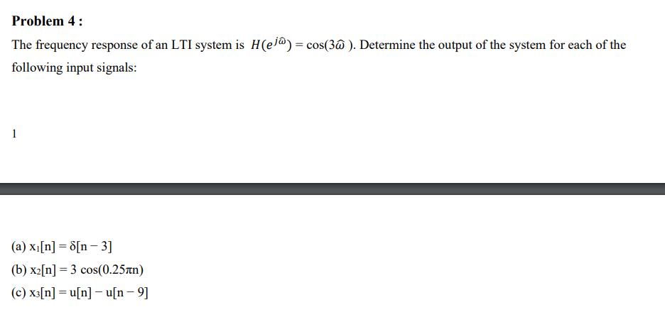 Solved The frequency response of an LTI system is | Chegg.com