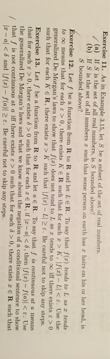 Solved let S a subset of the set of real numbers. If S is | Chegg.com