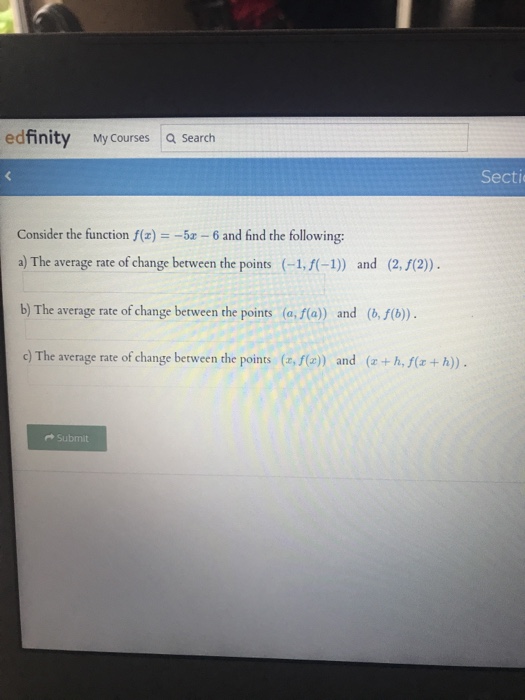 Solved edfinity My Courses Search Secti Consider the | Chegg.com