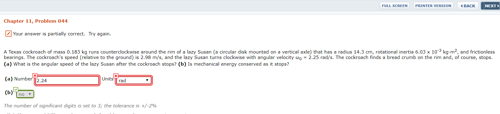 Solved PRINTER VERSION FULL SCREEN NEXT P| BACK Chapter 11, | Chegg.com
