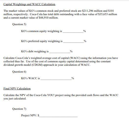 Solved Scenario The Coca-Cola Company (ticker: KO), along | Chegg.com