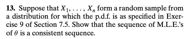 Solved 13. Suppose that X1,…,Xn form a random sample from a | Chegg.com