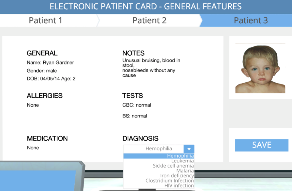 Solved ELECTRONIC PATIENT CARD - GENERAL FEATURES Patient 1 | Chegg.com