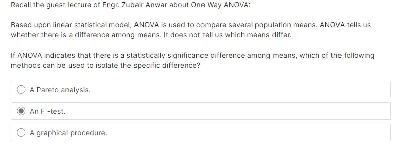 Solved Recall the guest lecture of Engr. Zubair Anwar about | Chegg.com