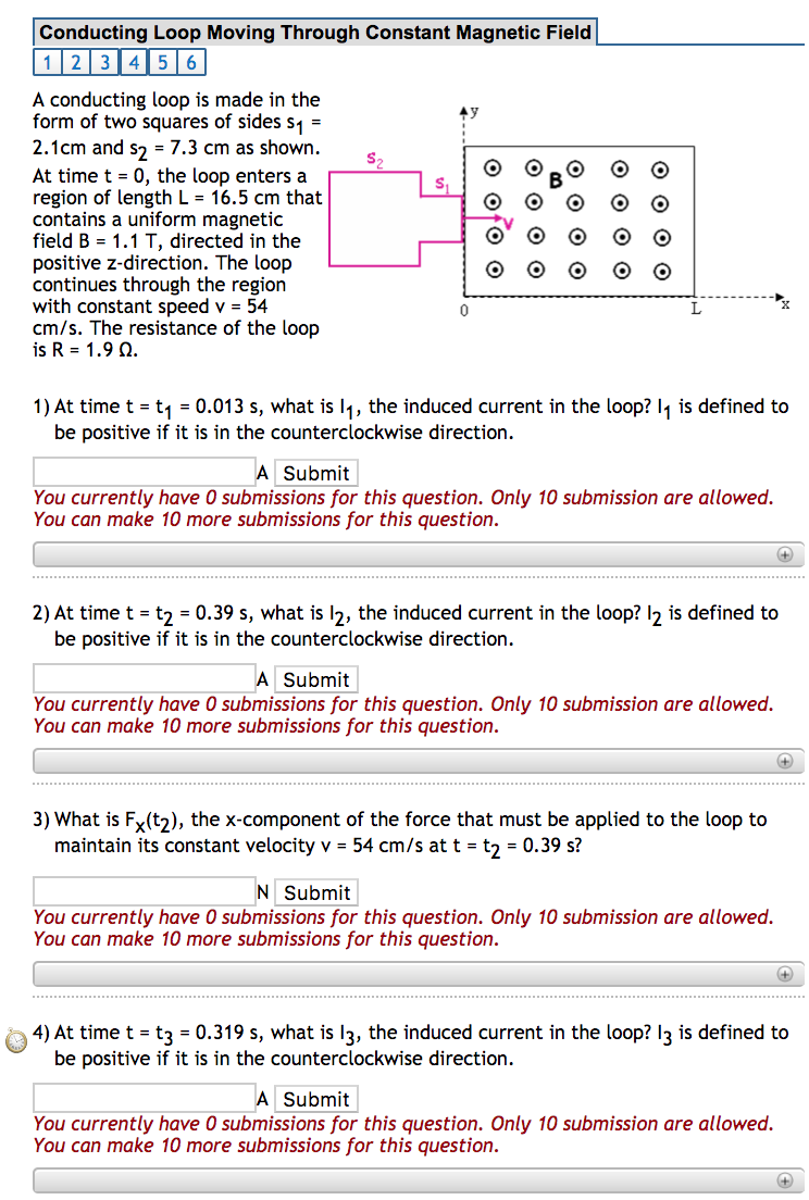 Solved Conducting Loop Moving Through Constant Magnetic | Chegg.com