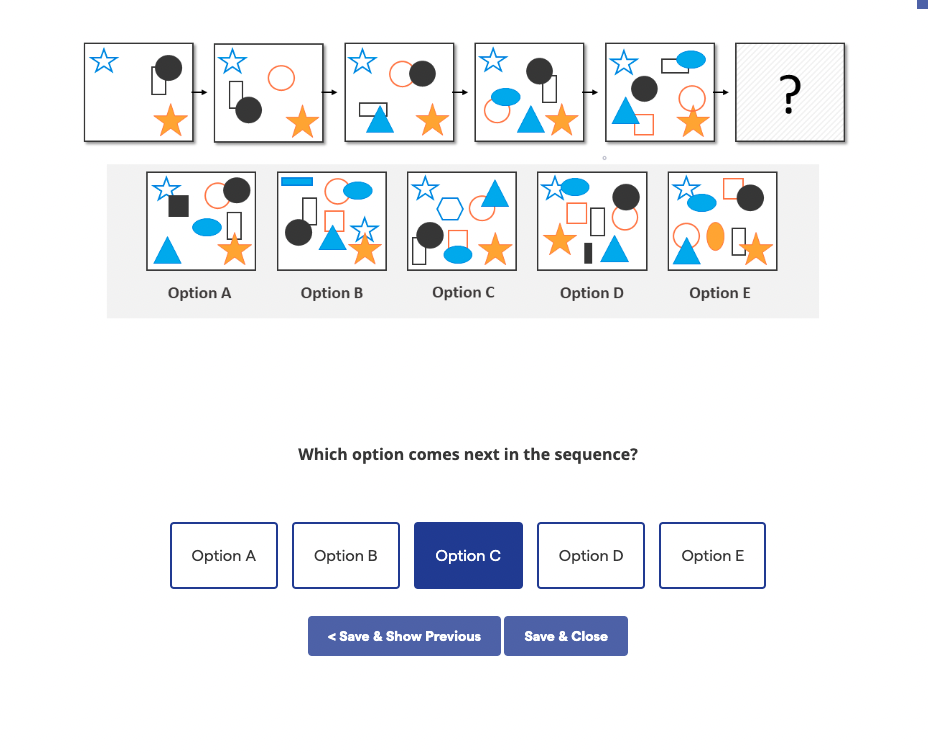 Solved Which option comes next in the sequence? | Chegg.com
