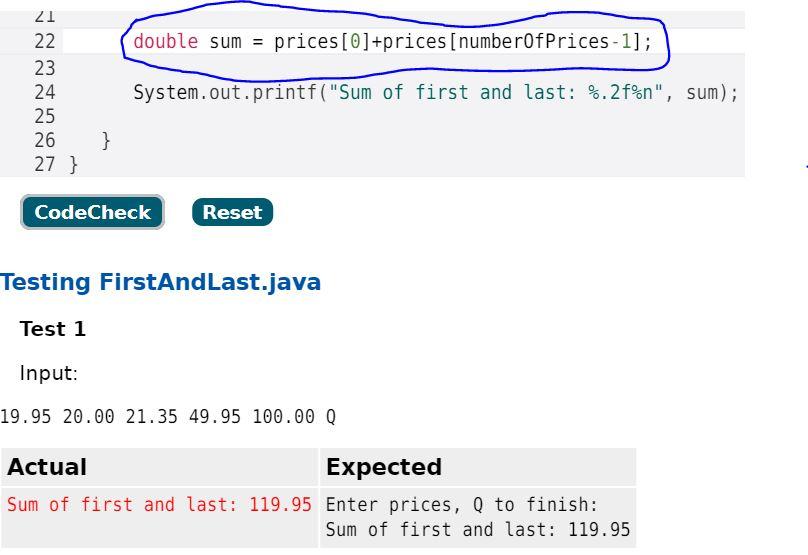 Solved 8. In the following program, print the sum of the | Chegg.com