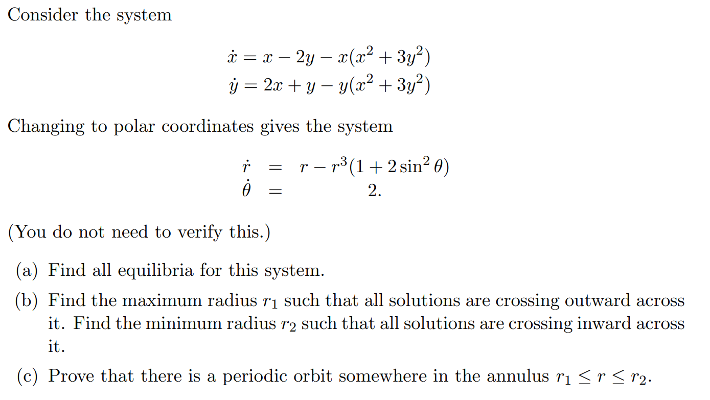 Solved Consider the system | Chegg.com