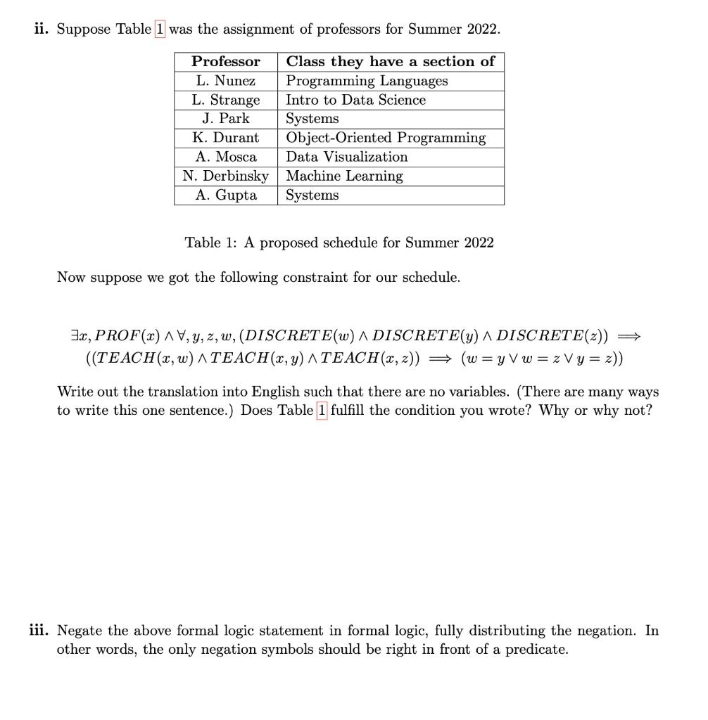 Solved Every semester, a schedule is made dictating what | Chegg.com