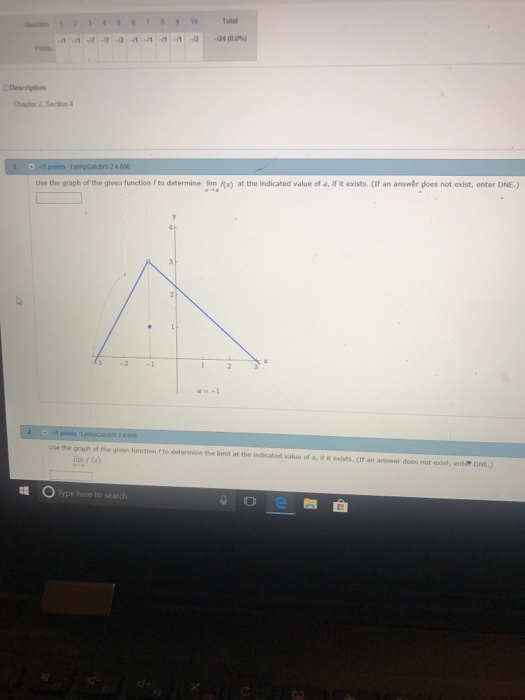 Solved Q4 #1 determine lim f(x) at the indicated value of a, | Chegg.com