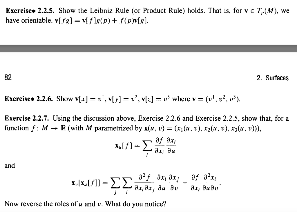 Solved Exercise* 2.2.5. Show the Leibniz Rule (or Product | Chegg.com