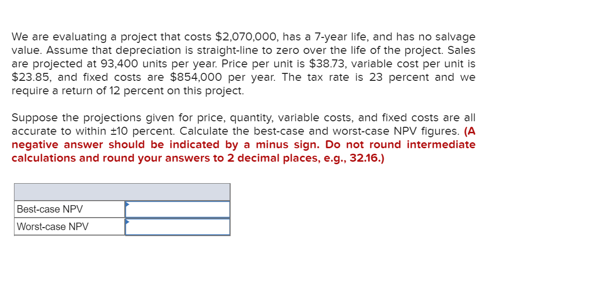 Solved We are evaluating a project that costs $2,070,000, | Chegg.com