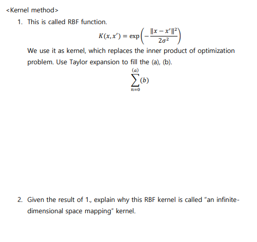 Solved 1. This is called RBF function. | Chegg.com