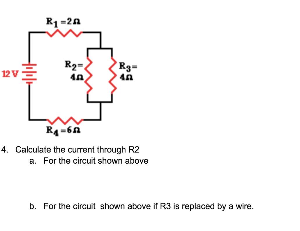 Solved R1=20 R2= R3= 12V 三 40 R4=60 4. Calculate the current | Chegg.com
