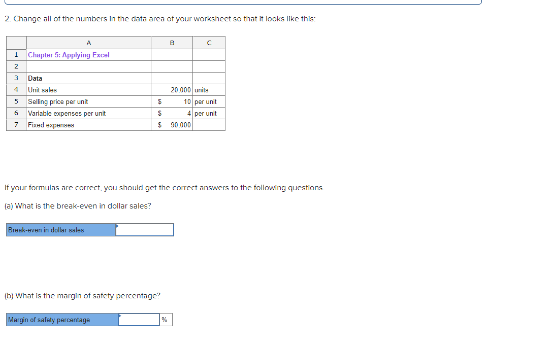 Solved Chapter 5: Applying Excel e Data Unit sales 20,000 | Chegg.com