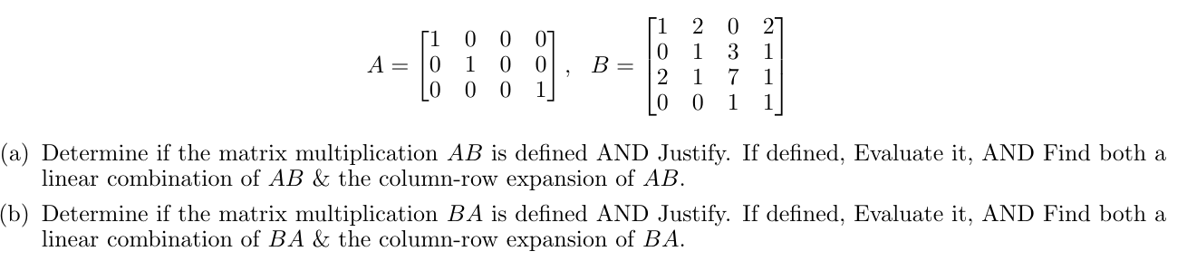 Solved Matrix multiplication | Chegg.com