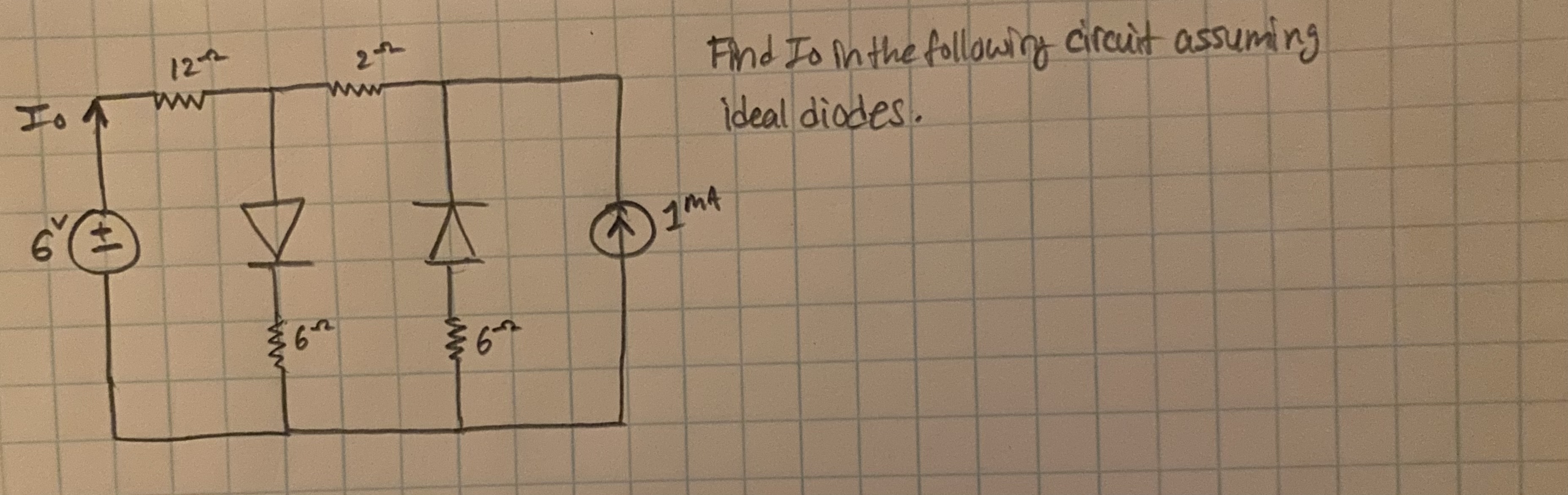 Solved Find Io in the following circuit assuming ideal | Chegg.com