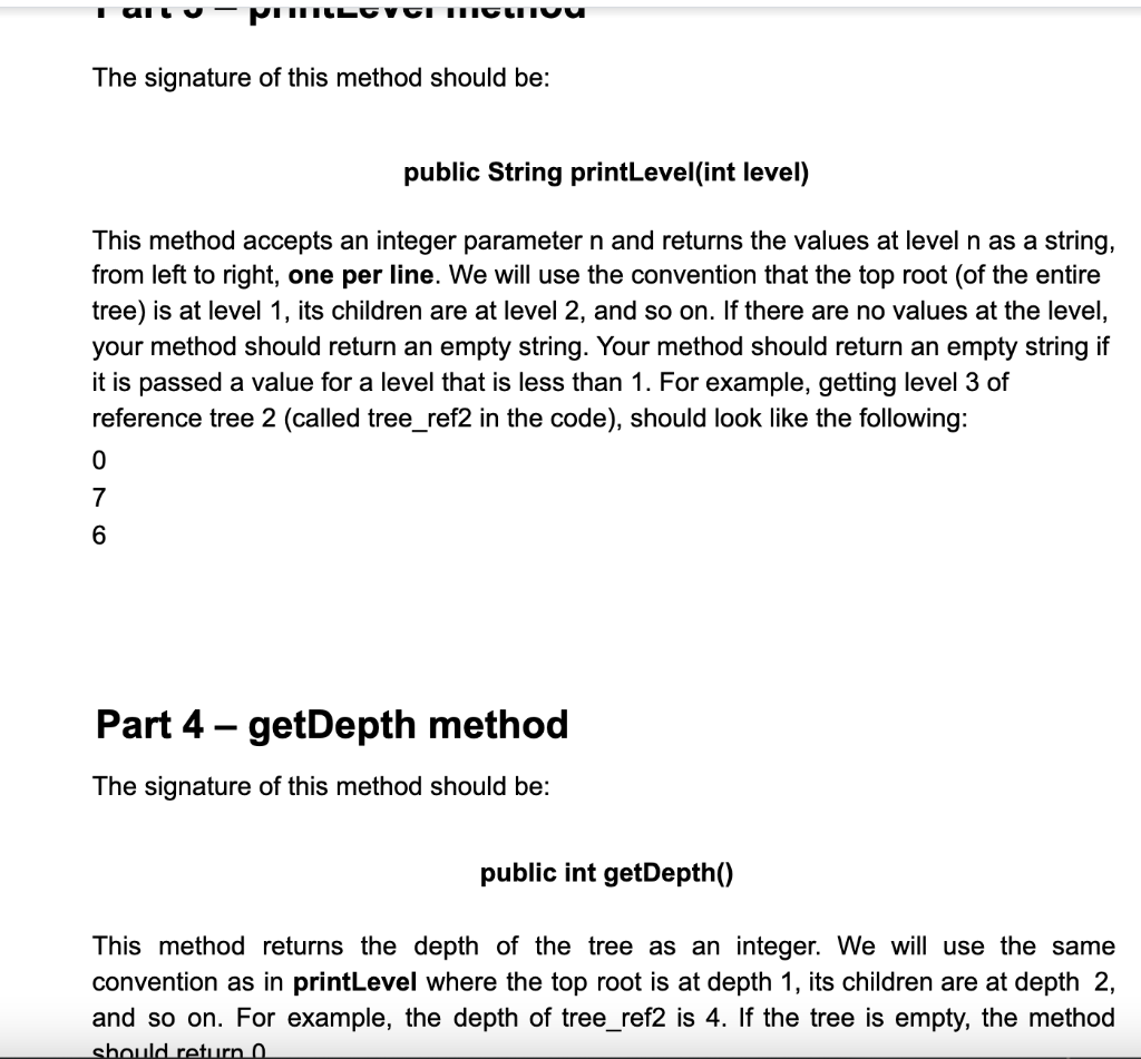 The signature of this method should be (only modify | Chegg.com