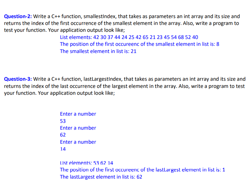 Solved Solve the C++ Questions below: Must use void | Chegg.com