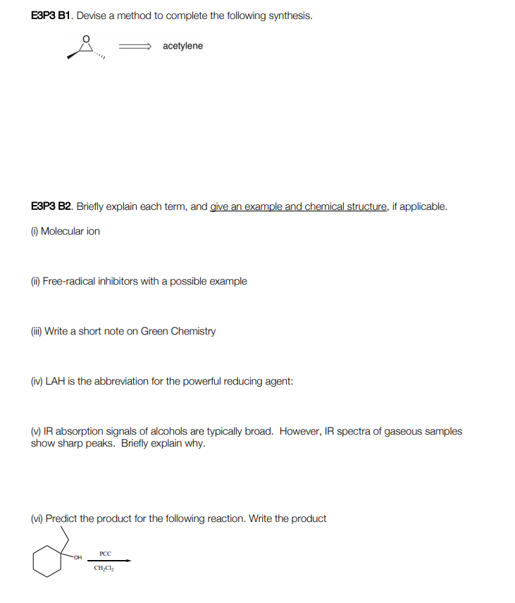 Solved E3P3 B1. Devise a method to complete the following | Chegg.com