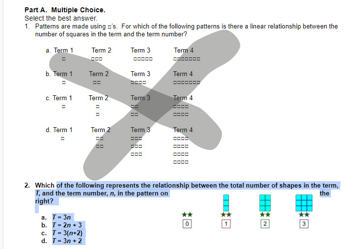 Solved Part A. Multiple Choice. Select the best answer. 1. | Chegg.com