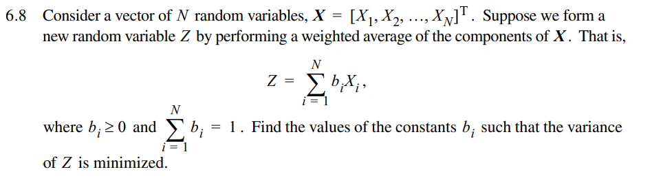 Solved Consider a vector of N random variables, | Chegg.com