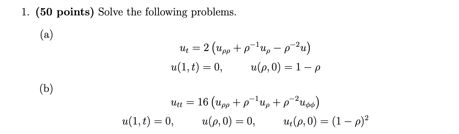 Solved (50 ﻿points) ﻿Solve the following | Chegg.com