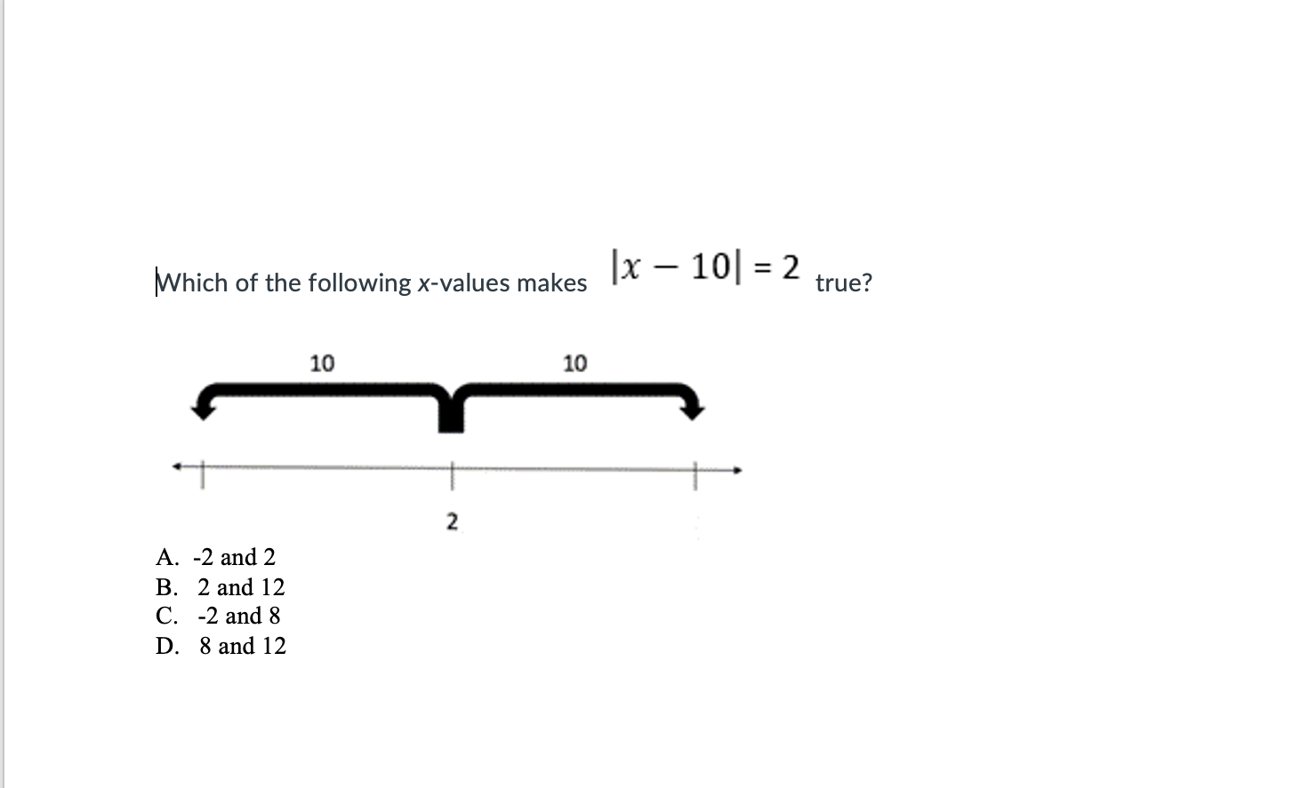 Solved Which of the following \\( x \\)-values makes \\( | Chegg.com