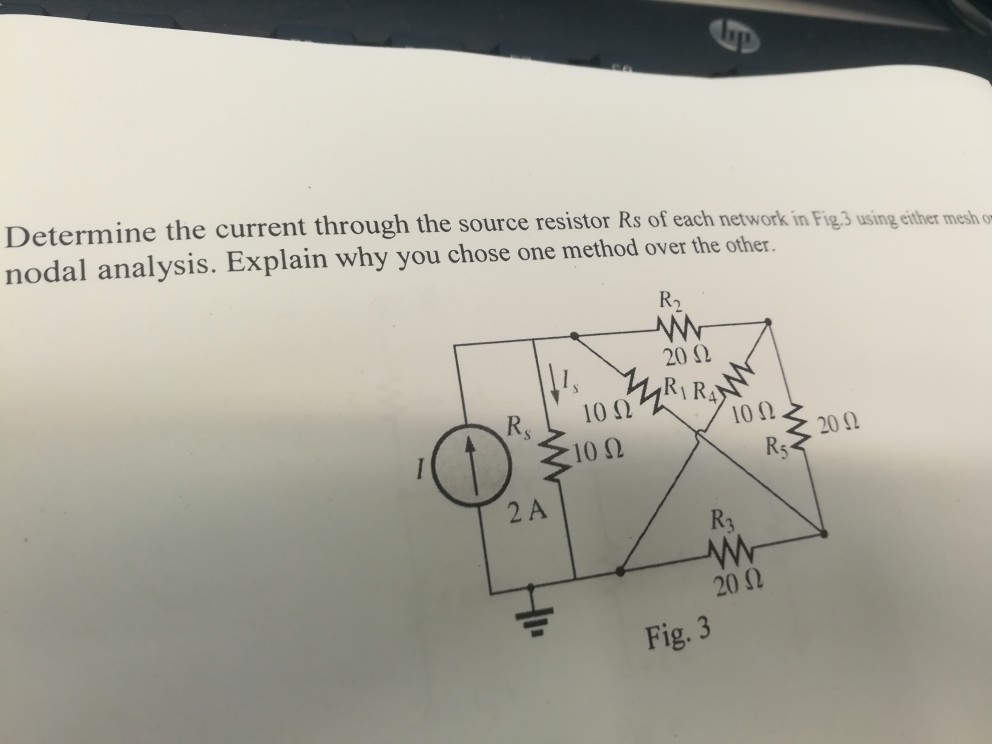 Solved Determine the current through the source resistor Rs | Chegg.com