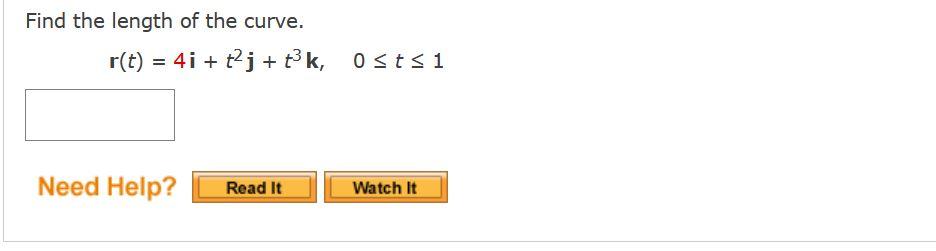 Solved Find the length of the curve. r(t) = 4i + t2j + tk, | Chegg.com