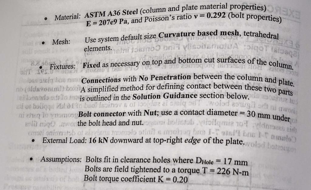 出 EXERCISE 1 - Eccentrically Loaded Bolt Joint | Chegg.com