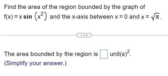 Solved Find the area of the region bounded by the graph of | Chegg.com