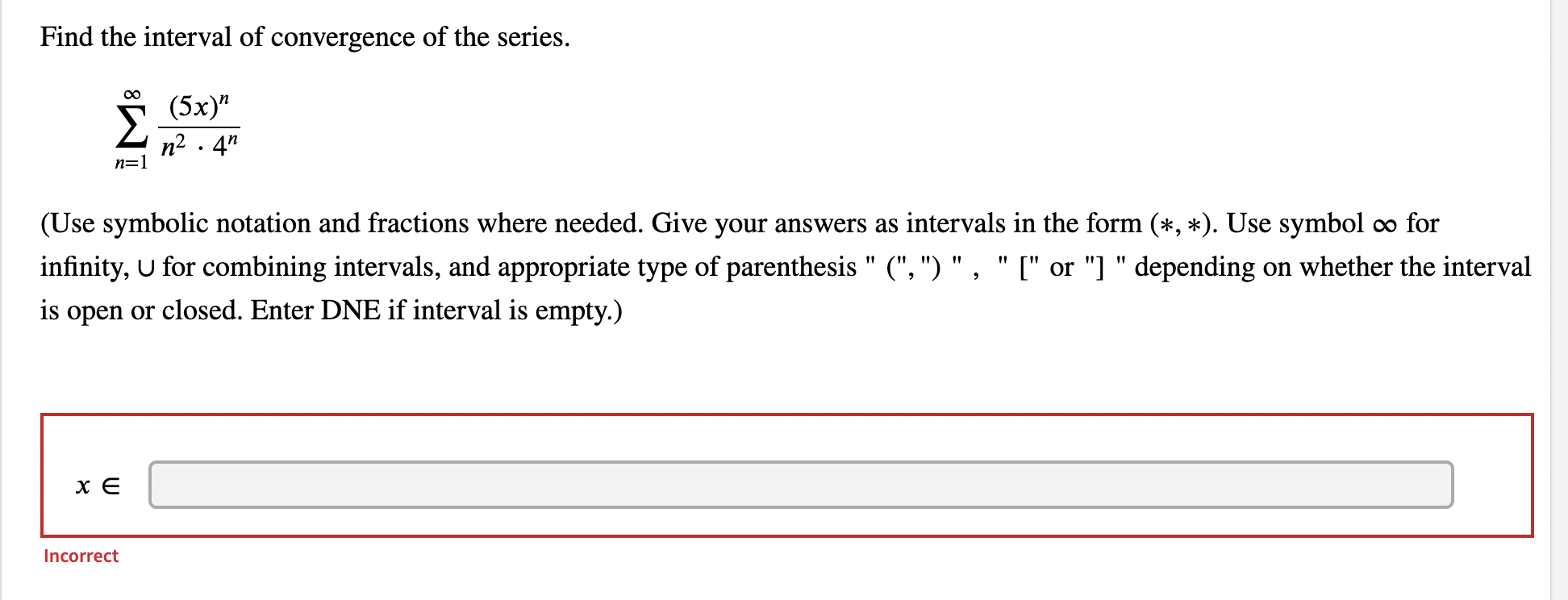 Solved Find the interval of convergence of the series. | Chegg.com
