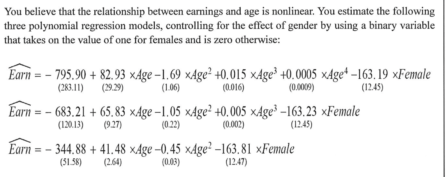 Solved please help to answer d,e,f (the regression used | Chegg.com