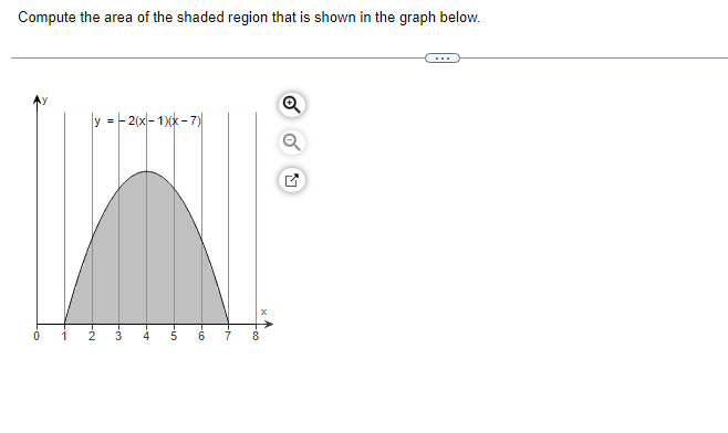 Solved Compute the area of the shaded region that is shown | Chegg.com