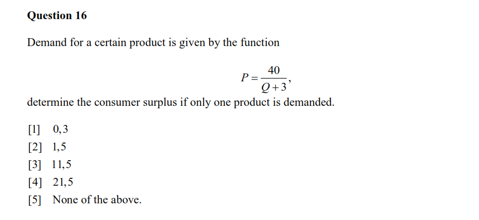 Solved Demand for a certain product is given by the function | Chegg.com