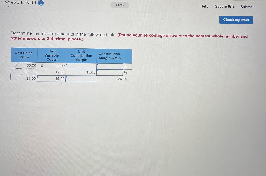 Solved Homework, Part 1 i Saved Help Save & Exit Submit | Chegg.com