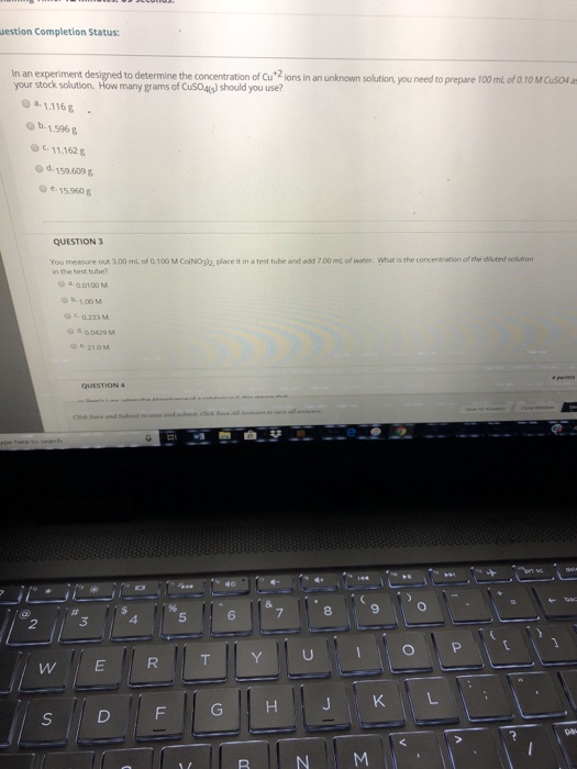 Solved uestion Completion Status: In an experiment designed | Chegg.com