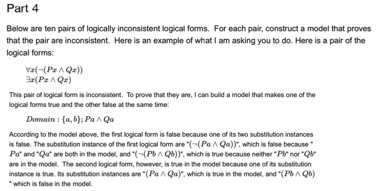 Solved Part 4 Below are ten pairs of logically inconsistent | Chegg.com