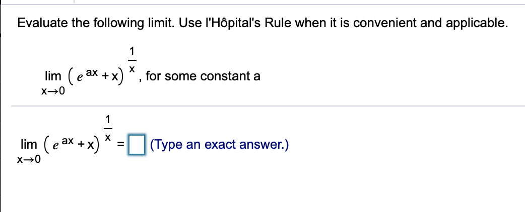 Solved Evaluate the following limit. Use l'Hôpital's Rule | Chegg.com