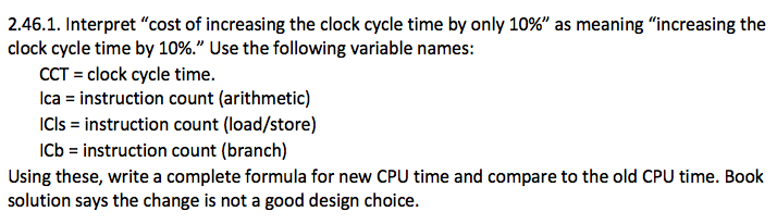 Solved 2.46 Assume for a given processor the CPI of | Chegg.com